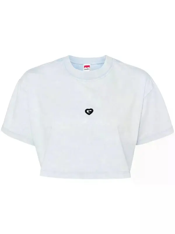GROUND ZERO Logo Appliqué Cropped T-shirt