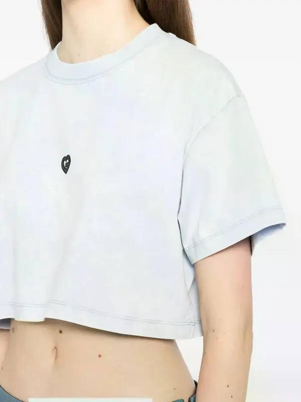 GROUND ZERO Logo Appliqué Cropped T-shirt