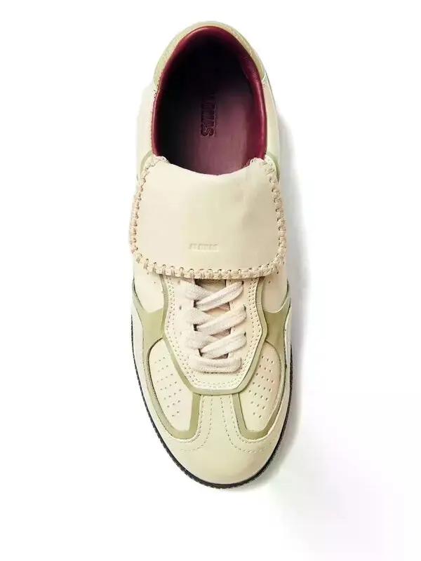 ALOHAS Beige Leather Lace-up Sneakers - Neutrals