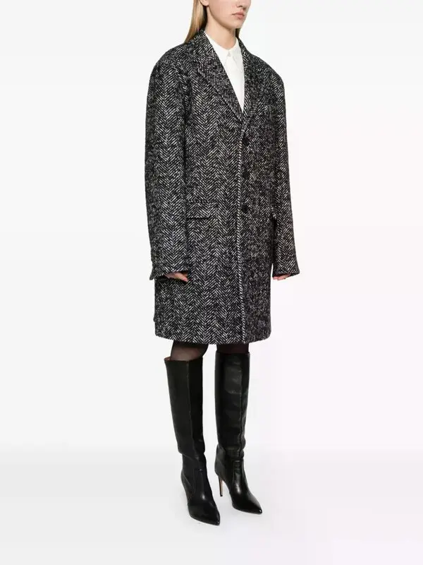 Dsquared2 Wool Blend Herringbone Coat