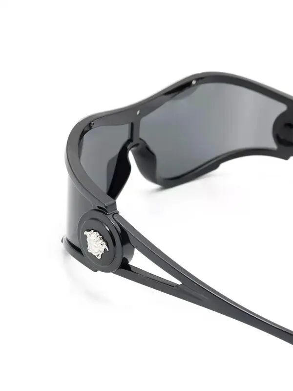 Versace Medusa Medallion Shield Sunglasses - Black