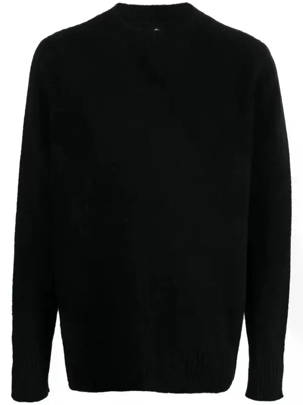 OAMC Logo-print Wool Jumper - Black