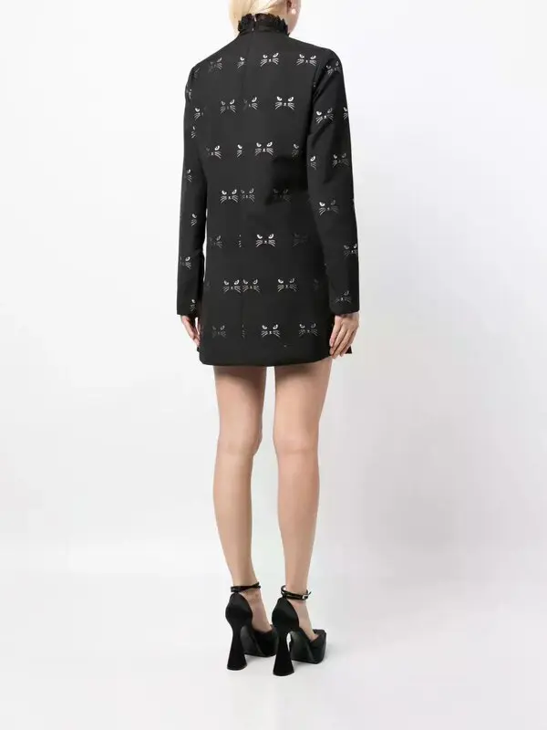 MACGRAW Tempo Patterned Jacquard Mini Dress
