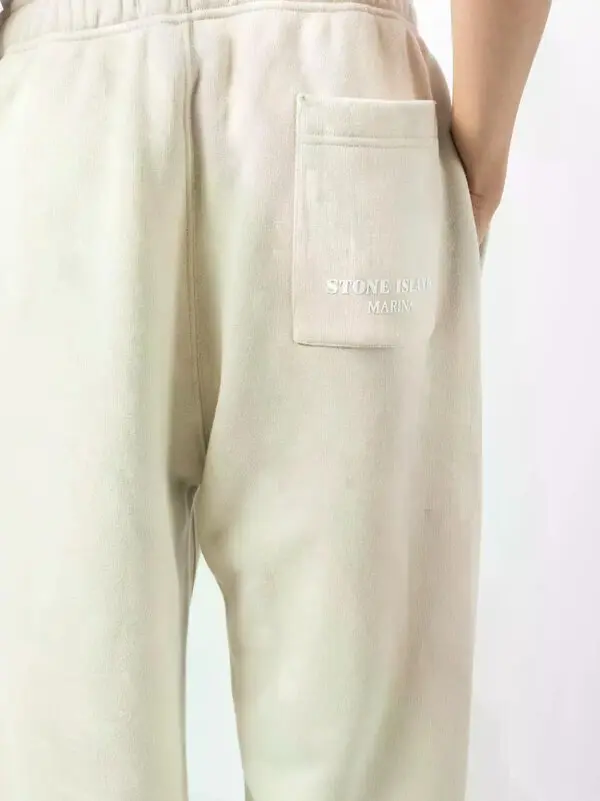 Stone Island Logo-appliqué Cotton Track Pants