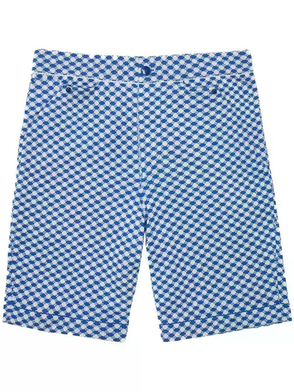 GOD'S TRUE CASHMERE Cashmere Shorts With Gingham Check Pattern