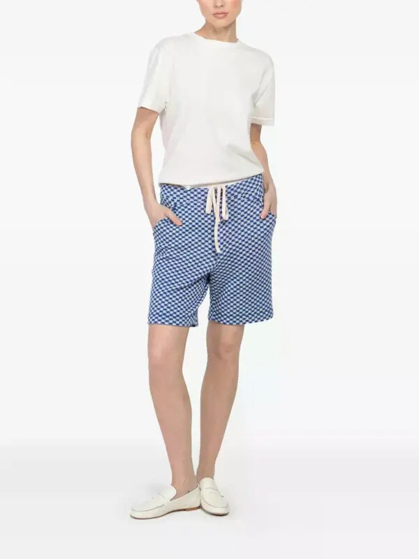 GOD'S TRUE CASHMERE Cashmere Shorts With Gingham Check Pattern