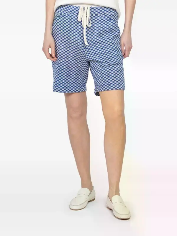 GOD'S TRUE CASHMERE Cashmere Shorts With Gingham Check Pattern