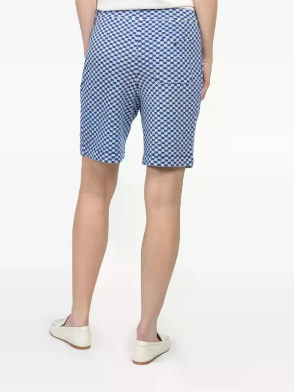 GOD'S TRUE CASHMERE Cashmere Shorts With Gingham Check Pattern