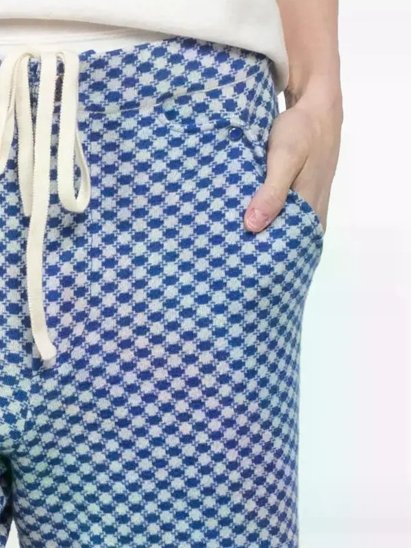 GOD'S TRUE CASHMERE Cashmere Shorts With Gingham Check Pattern