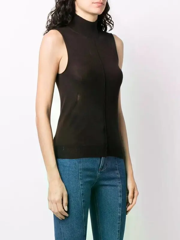 Amiri High Neck Cashmere Vest