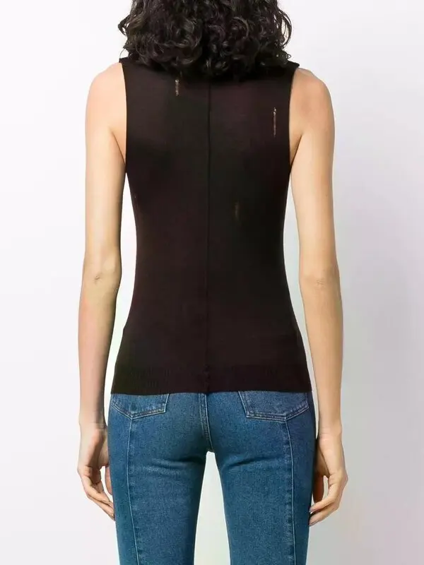 Amiri High Neck Cashmere Vest