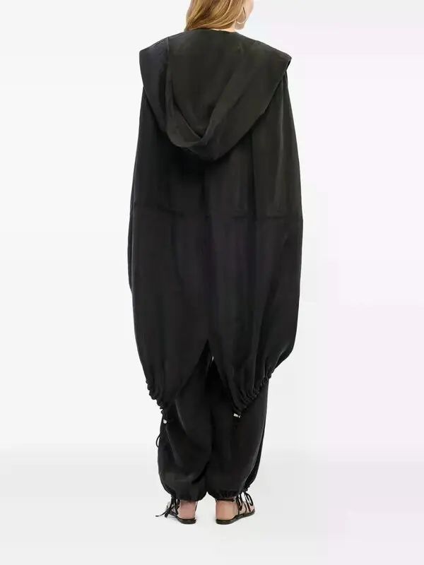 Another Tomorrow Zip-up Parka With Drawstring Hem And Hooded Design