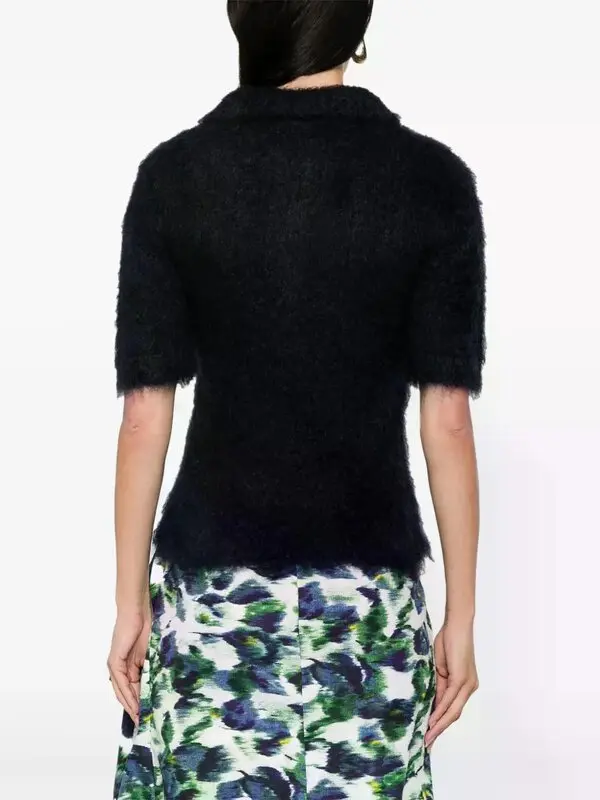 Marni Brushed Mohair Blend Polo Top