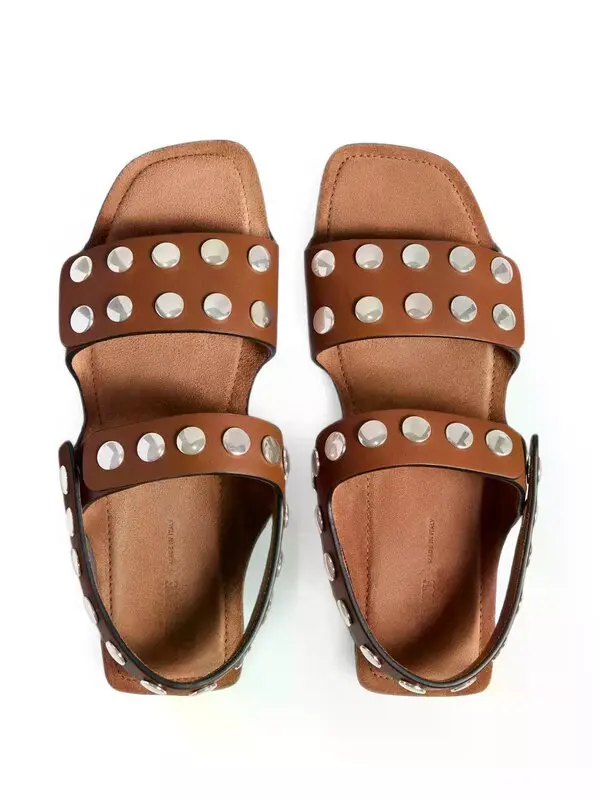 Khaite Boden Flat Sandals With Stud Embellishments