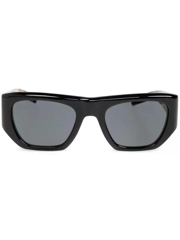 Saint Laurent Logo-print Sunglasses - Black