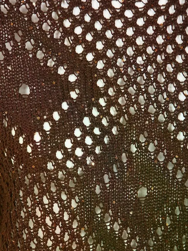 TWINSET Open-knit Short-sleeve Top With Diamond Pattern