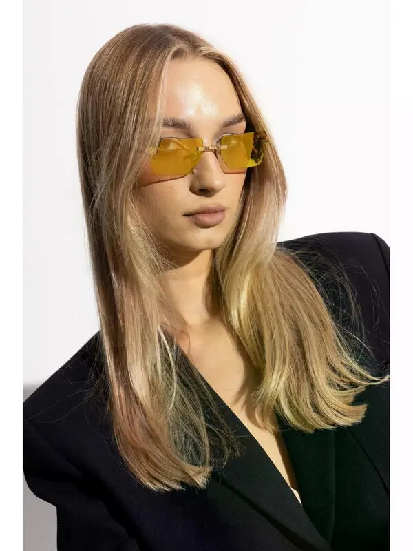 Balmain Rectangle-frame Sunglasses - Gold