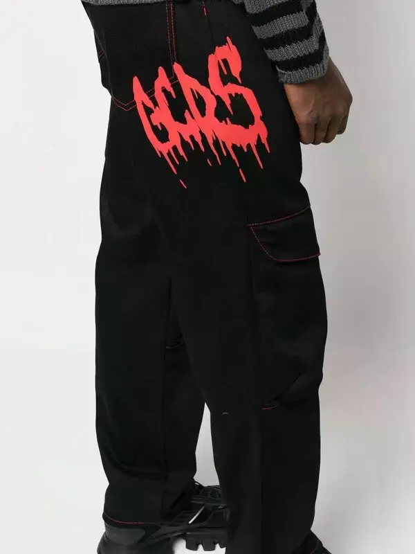 Gcds Logo-print Straight-leg Jeans