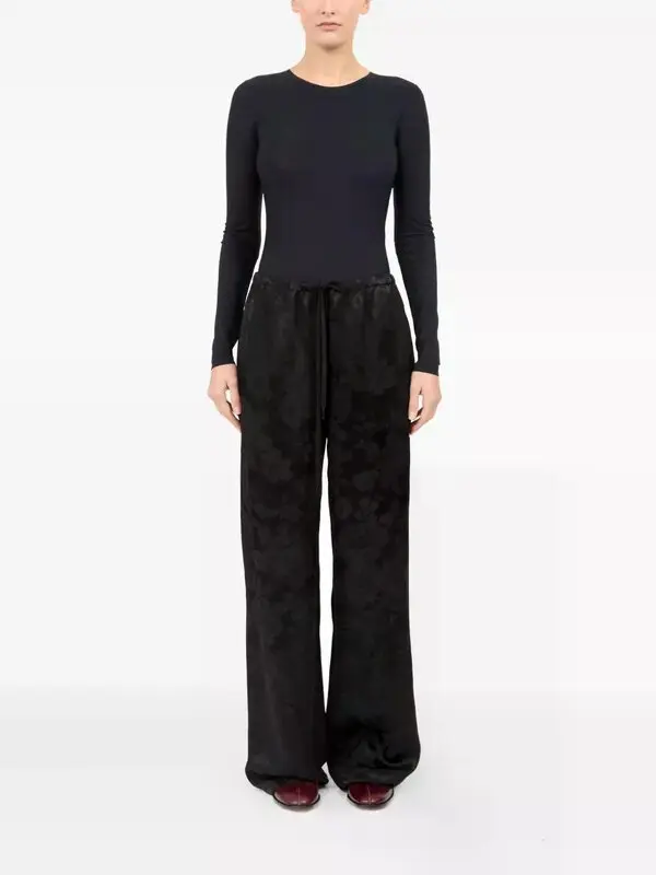 MAISON MARGIELA Floral Jacquard Straight Leg Trousers