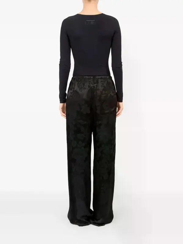 MAISON MARGIELA Floral Jacquard Straight Leg Trousers