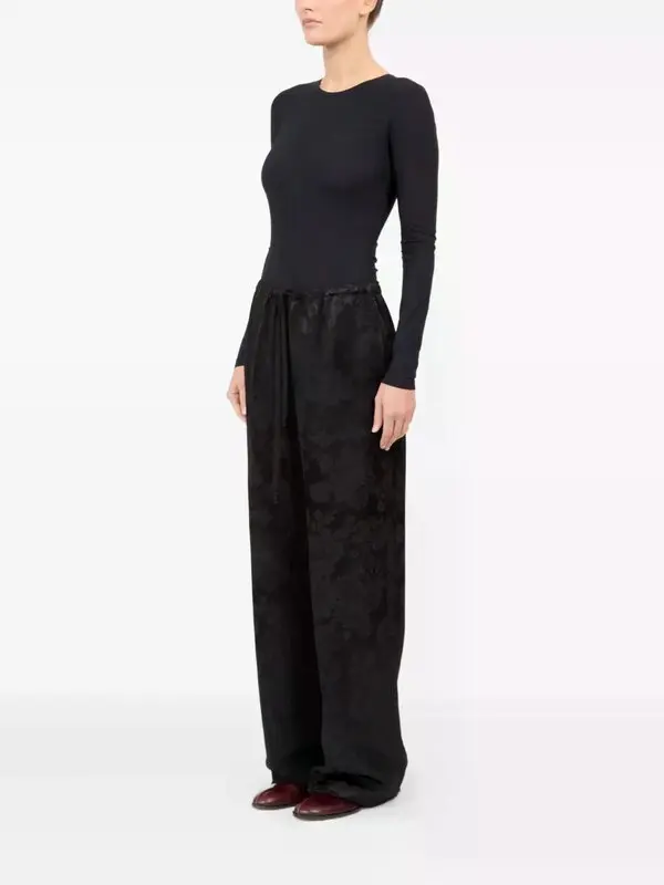 MAISON MARGIELA Floral Jacquard Straight Leg Trousers