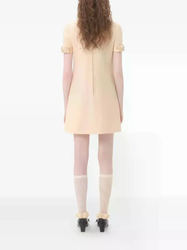 Valentino Garavani Crepe Couture Mini Dress With Bow Detailing