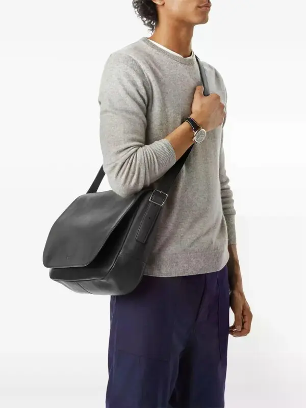 Shinola Runwell Leather Messenger Bag - Black