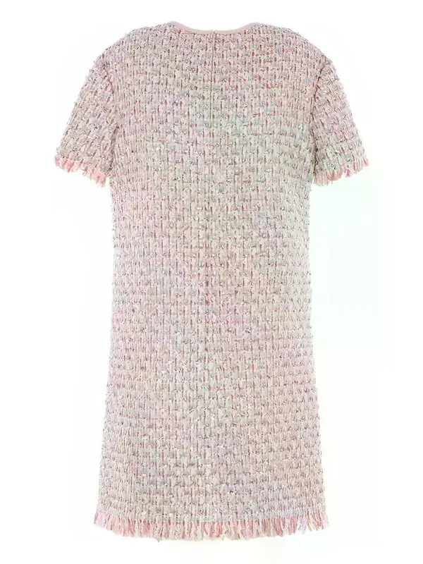 Valentino Garavani Embellished Button Tweed Mini Dress