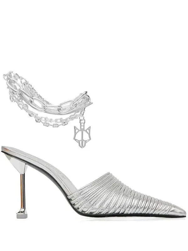 NAKED WOLFE Chromed Pumps - Silver