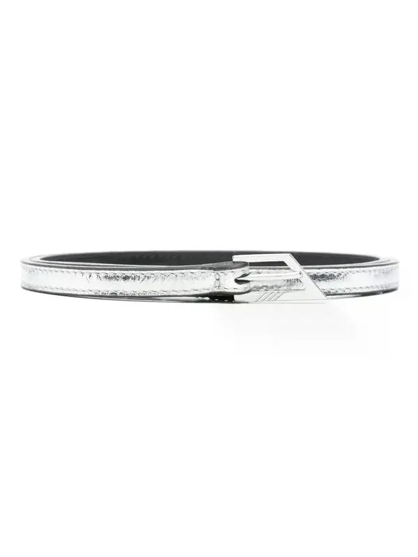 Attico Logo-buckle Belt - Silver