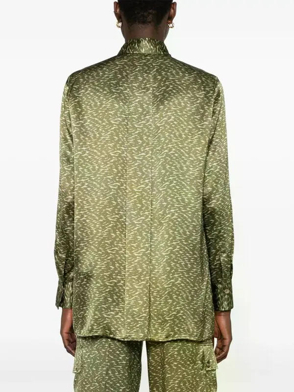 Kiton Abstract-print Silk Shirt
