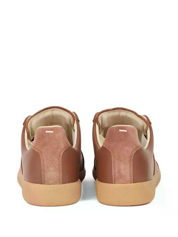 MAISON MARGIELA Replica Leather And Suede Sneakers - Brown