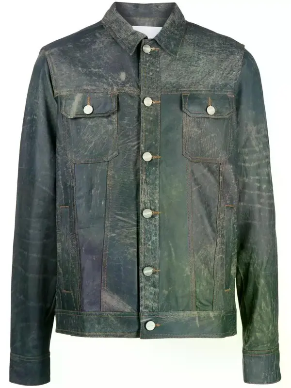 PRIVATE STOCK LABS The François Distressed-effect Leather Jacket