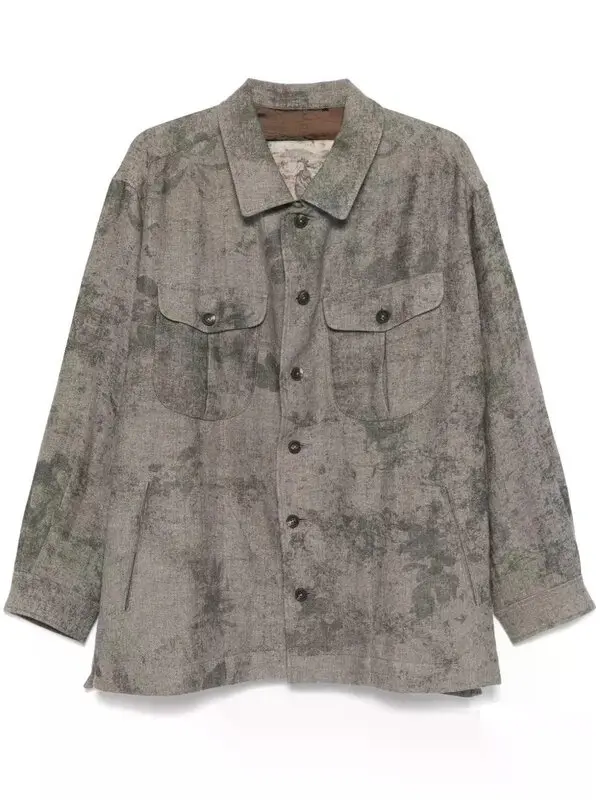 ZIGGY CHEN Herringbone-pattern Shirt