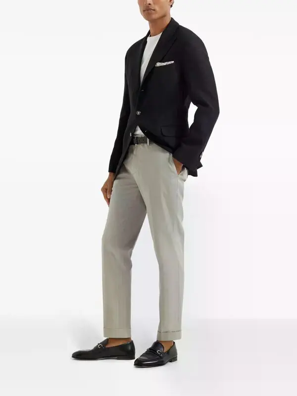 Brunello Cucinelli Garment-dyed Tapered Gabardine Trousers - Neutrals