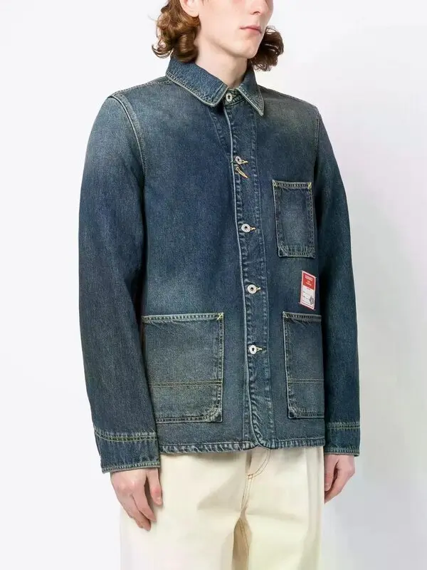 Kenzo Indigo Denim Logo Patch Jacket