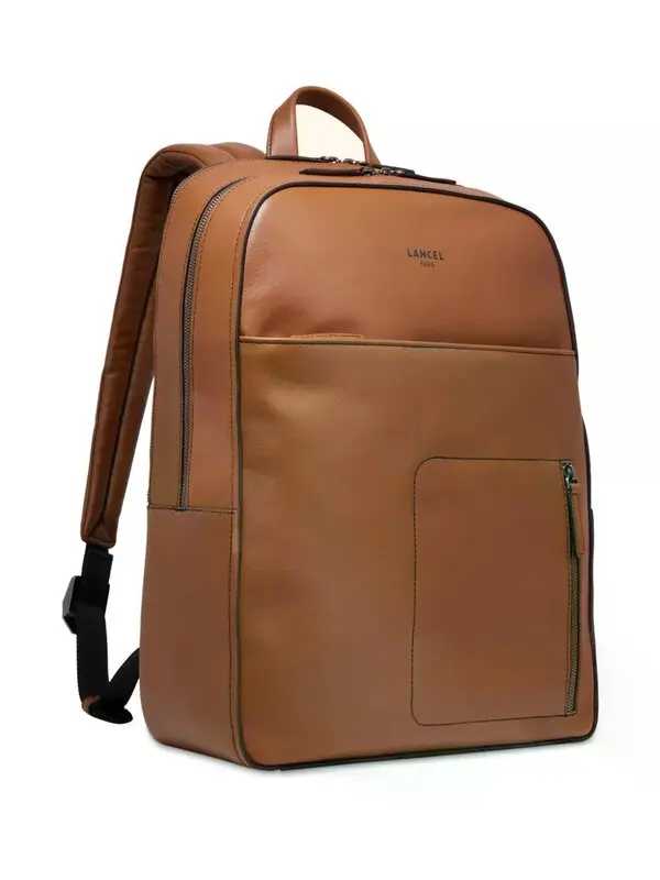 LANCEL Logo-print Leather Backpack