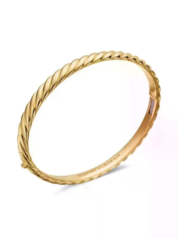 David Yurman 18kt Yellow Sculpted Cable Bangle Bracelet