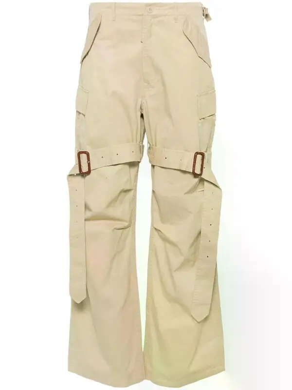R13 Wide-leg Cotton Cargo Trousers - Neutrals