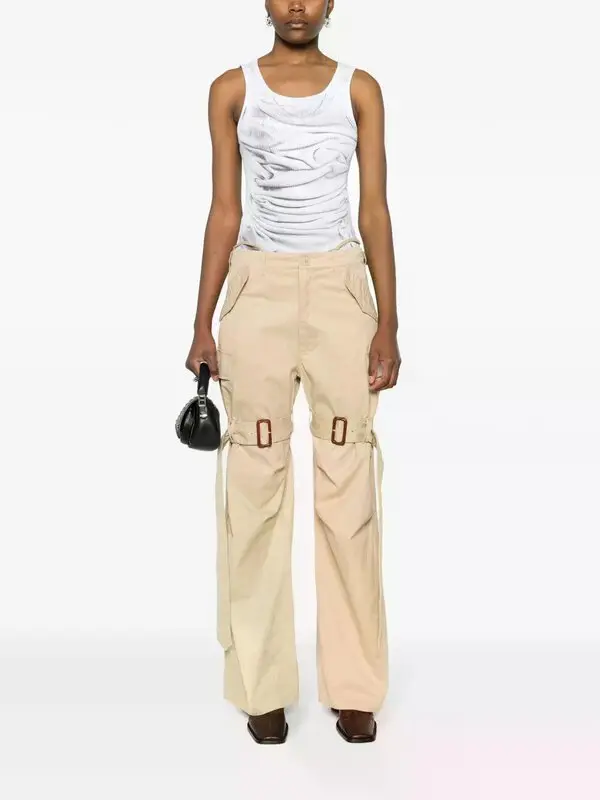 R13 Wide-leg Cotton Cargo Trousers