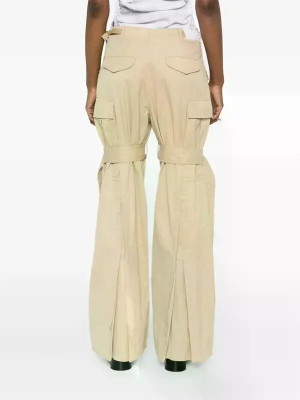 R13 Wide-leg Cotton Cargo Trousers