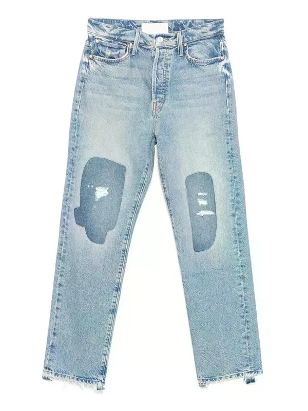 MOTHER High-waisted Hiker Hover Chew Jeans - Blue