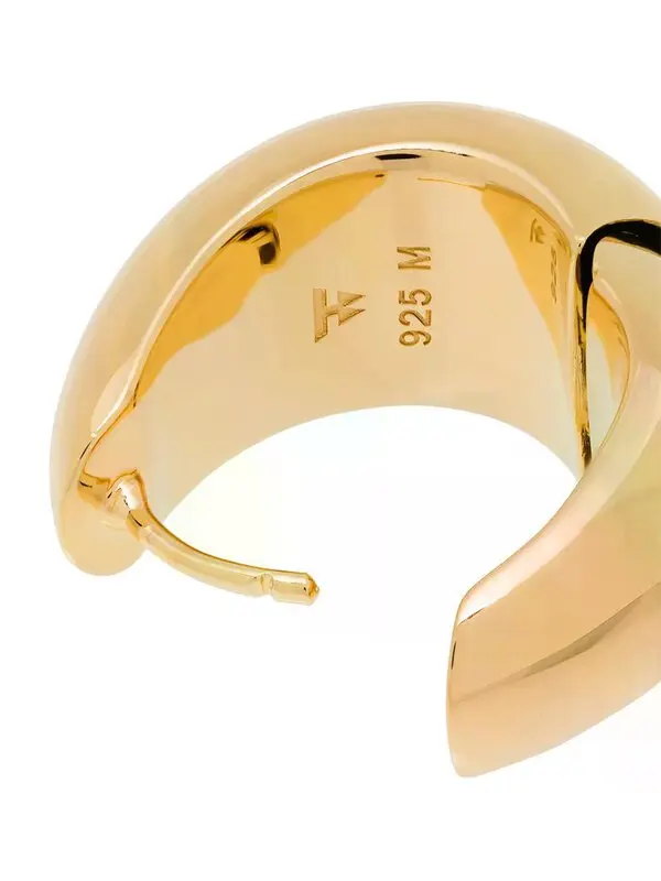 Tom Wood Ice Medium Hoop Earrings - Gold