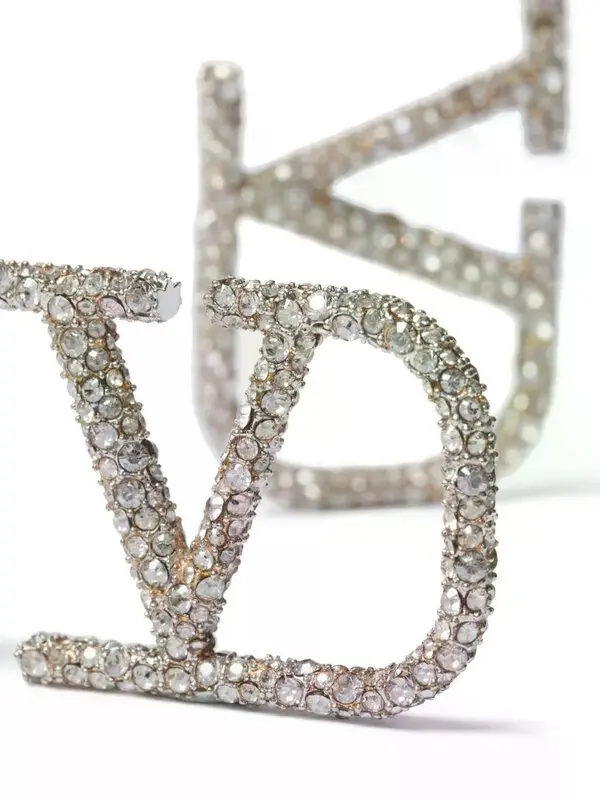 Valentino Garavani Vlogo Signature Crystal Earrings - Silver