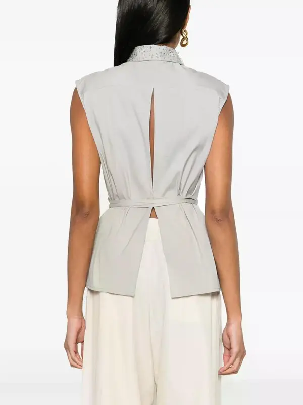 Fabiana Filippi Sleeveless Embellished Blouse