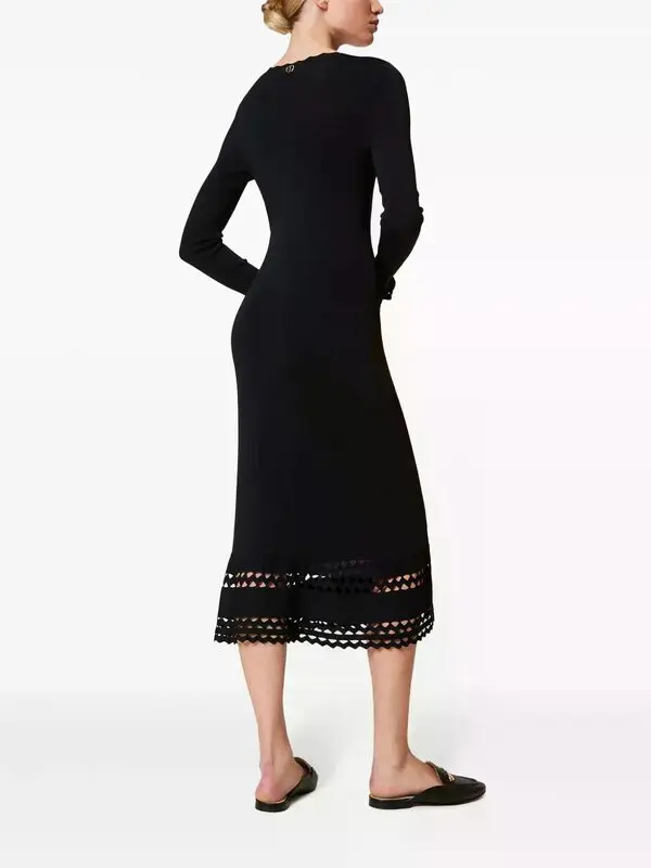 TWINSET Scallop-trim Midi Dress