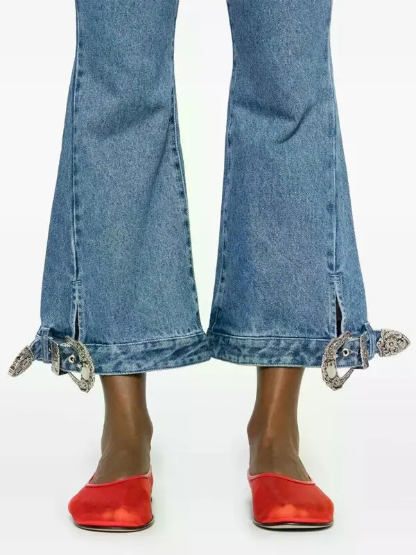 MARQUES' ALMEIDA Buckled-detail Flare Jeans