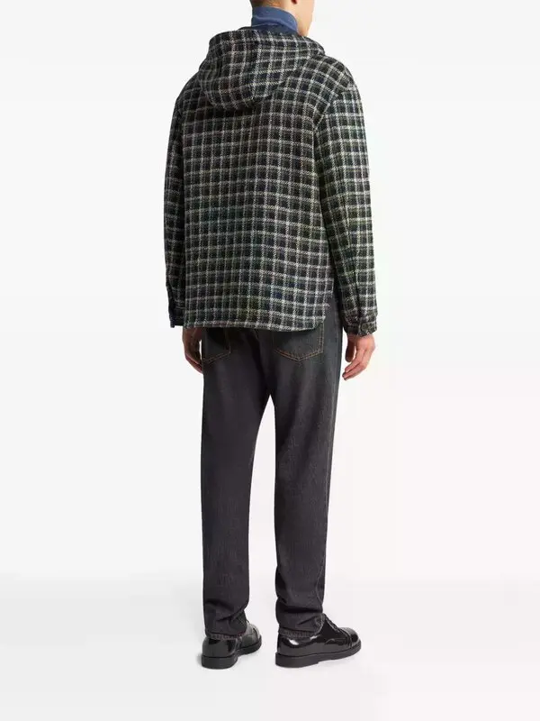 Etro Tartan Check Hooded Shirt Jacket