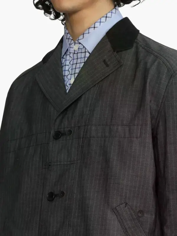 Junya Watanabe Dark Grey Button-down Blazer