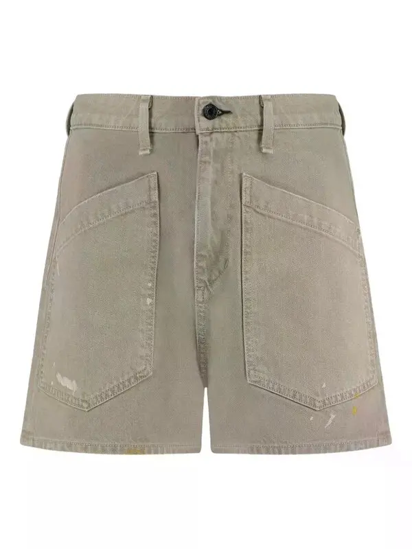 ASKK NY Cotton Denim Shorts With Patch Pockets